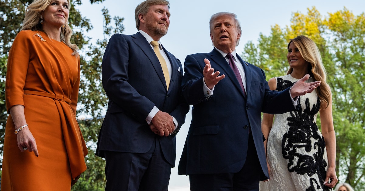 Dit was het veelbesproken diner van het koningspaar bij president Trump ...