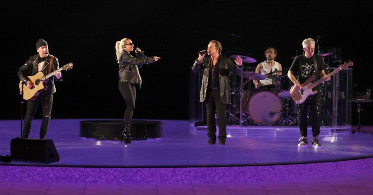 U2 met drummer Bram van den Berg op Grammy Awards | Show | De ...