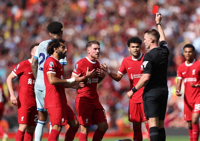 Rode kaart Liverpool-speler Mac Allister geseponeerd, United mist Mount ...