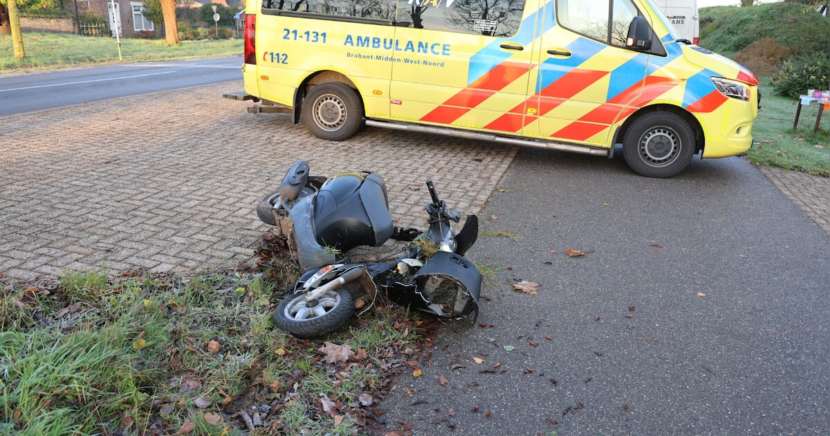 Scooter total loss gereden bij botsing met fietser in Vortum-Mullem ...