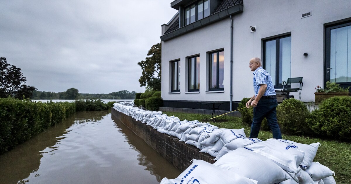 Maas krijgt door hevige regenval te maken met ‘vloedgolf’: drie keer zoveel water, een ...