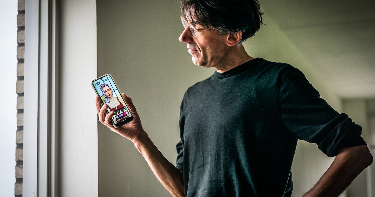 Jacob is verliefd op een jonge vrouw met paars haar die in zijn ...