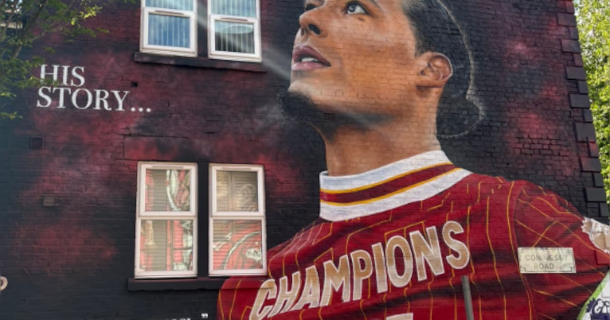 Indrukwekkende muurschildering voor Liverpool-clubicoon Virgil van Dijk ...