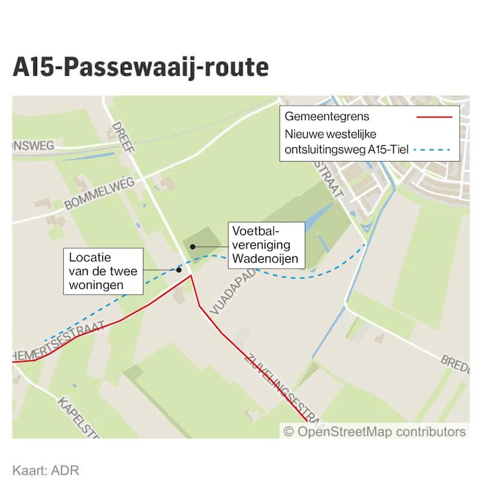 Tiel gaat definitief voor A15-Passewaaij-route door de velden, maar liever níet door de ...