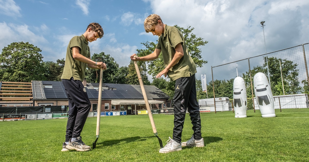 Tygo en Tibor (15) verzorgen hele zomer topgras voor profclubs: ‘Je ...