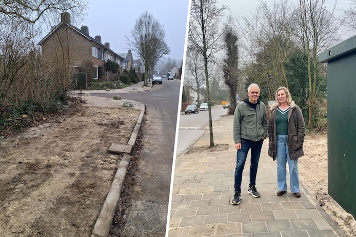 Rob en zijn buurvrouw Bernadette zijn verbaasd: waarom is de stoep ...