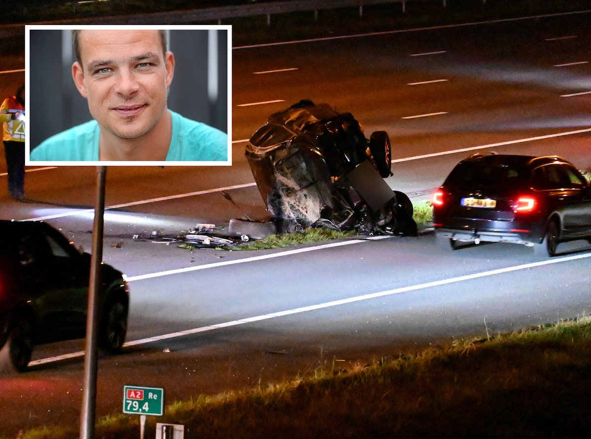 Hond die wegrende na ernstig auto-ongeluk van radio-dj Niek van der ...