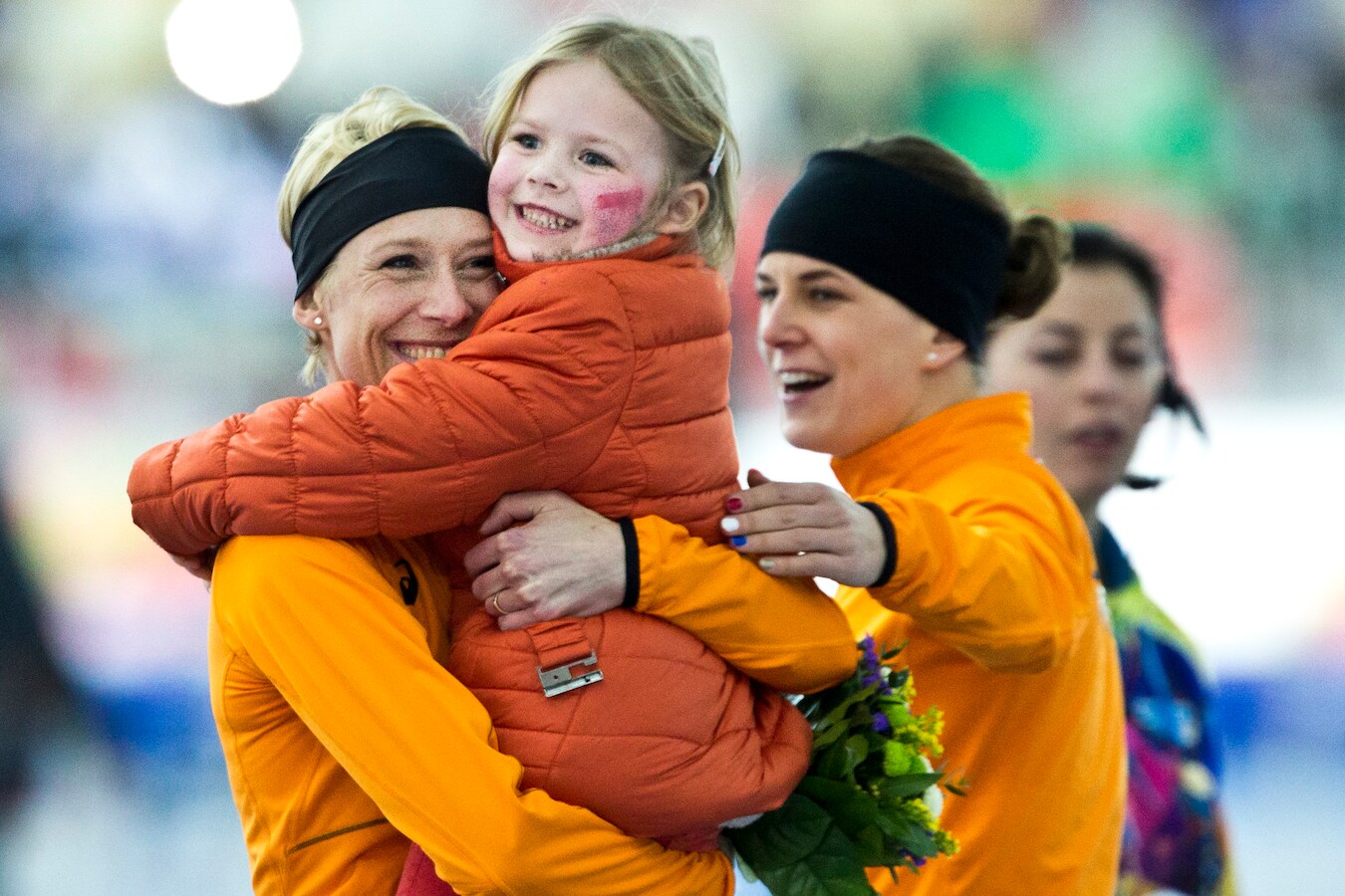 Carien Kleibeuker pakte in 2014 als schaatsmama brons met een gouden ...