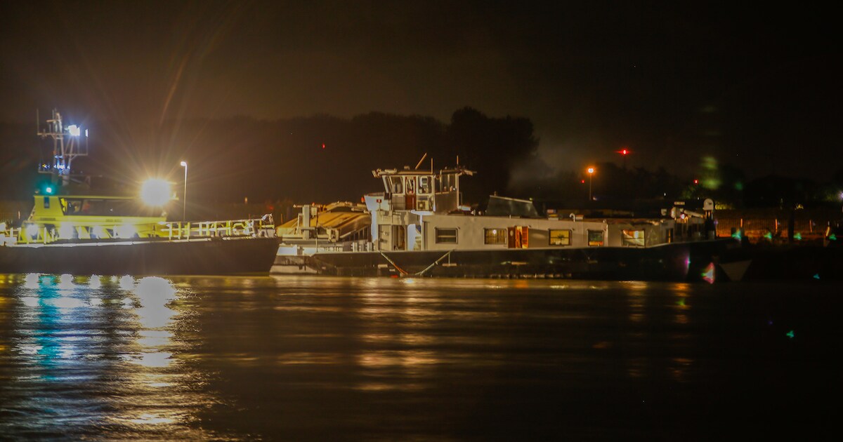 Aanvaring tussen binnenvaartschip en zeeschip op Dordtsche Kil ...