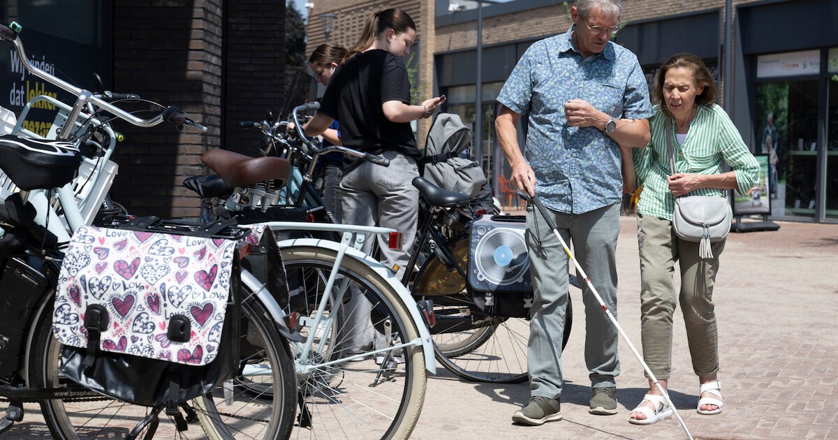 Goed nieuws voor blinde Ellie, de geleidelijnen in het winkelcentrum ...