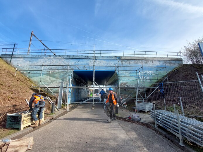 Afgebladderd werk van Biddle is na 45 jaar van de brug in Westervoort ...