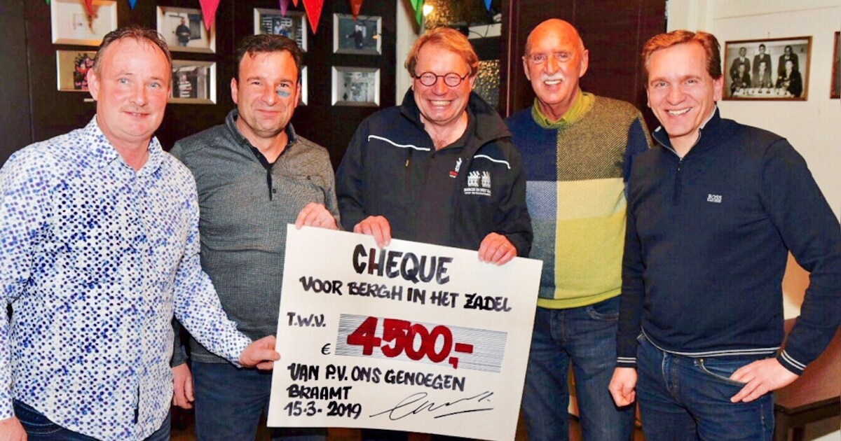 Postduivenvereniging schenkt Bergh in het Zadel 4.500 euro ...