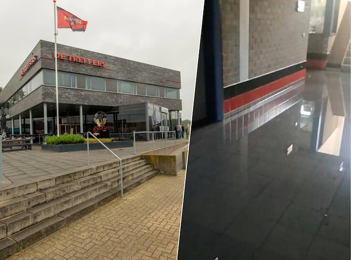 Enorme wateroverlast bij voetbalclub De Treffers: vrijwilligers in ...