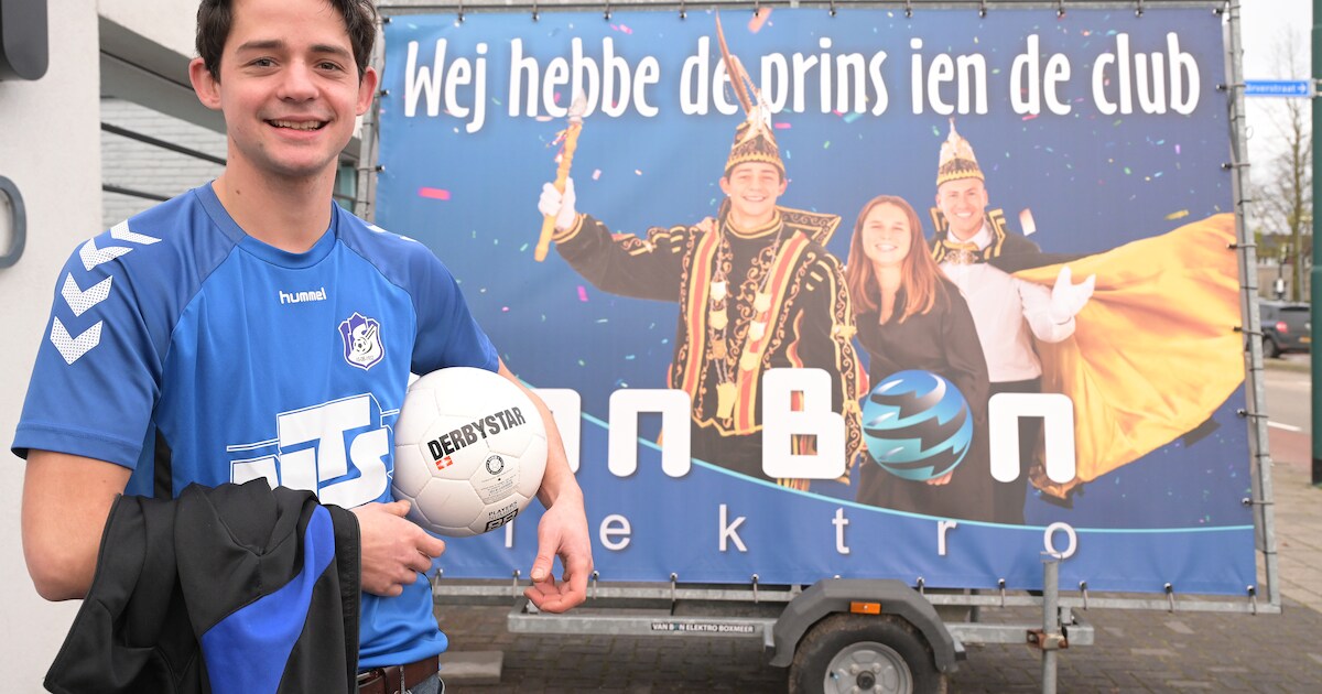 Prins Carnaval van Sambeek straalt op een billboard nabij de rivaal in ...