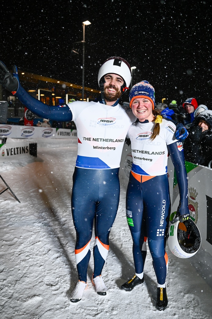 Hoe atleet Mike Foppen skeletonner Joeri van Kuppeveld (29) een boost ...