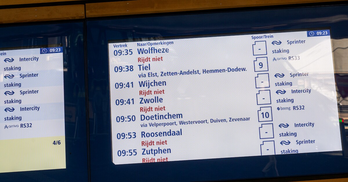 Woensdag wéér staking NS: geen extra bussen, ‘de impact is groot’ | Home | De Gelderlander.nl