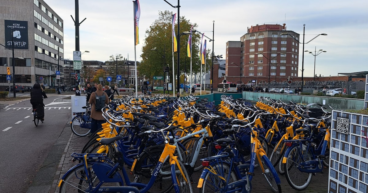 Storing bij fietsenstalling bij station Nijmegen, urenlang kan niemand ...