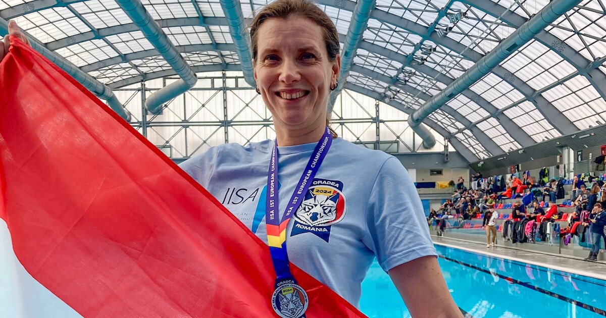 ‘Koukleum’ Petra Guijt haalt vier medailles op bij EK ijszwemmen in ...