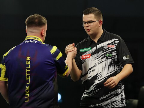 Herhaling van WK-finale tussen Gian van Veen en Luke Litter op eerste ...