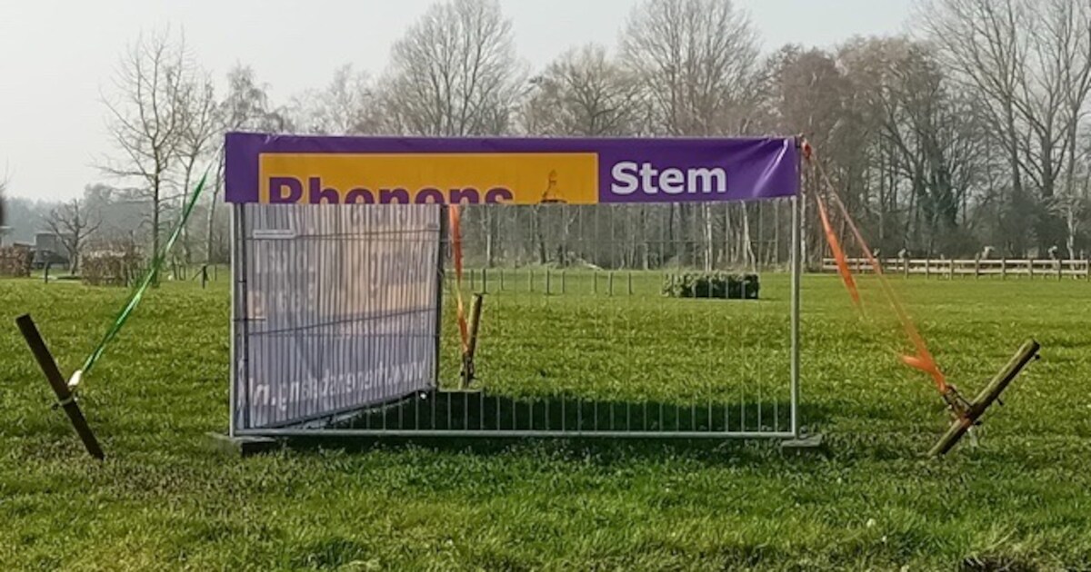 Weer vernieling van verkiezingsbord, dit keer van Rhenens Belang ...