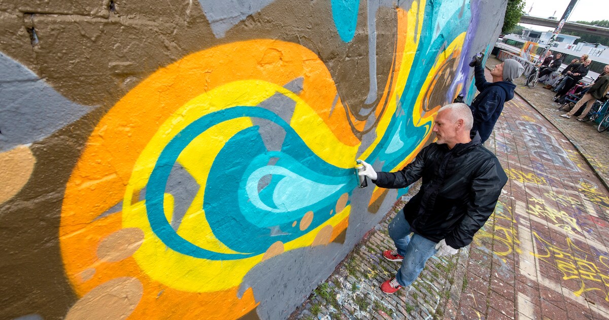 ‘Brave’ graffiti van veertig artiesten op kademuren in Arnhem | Arnhem ...