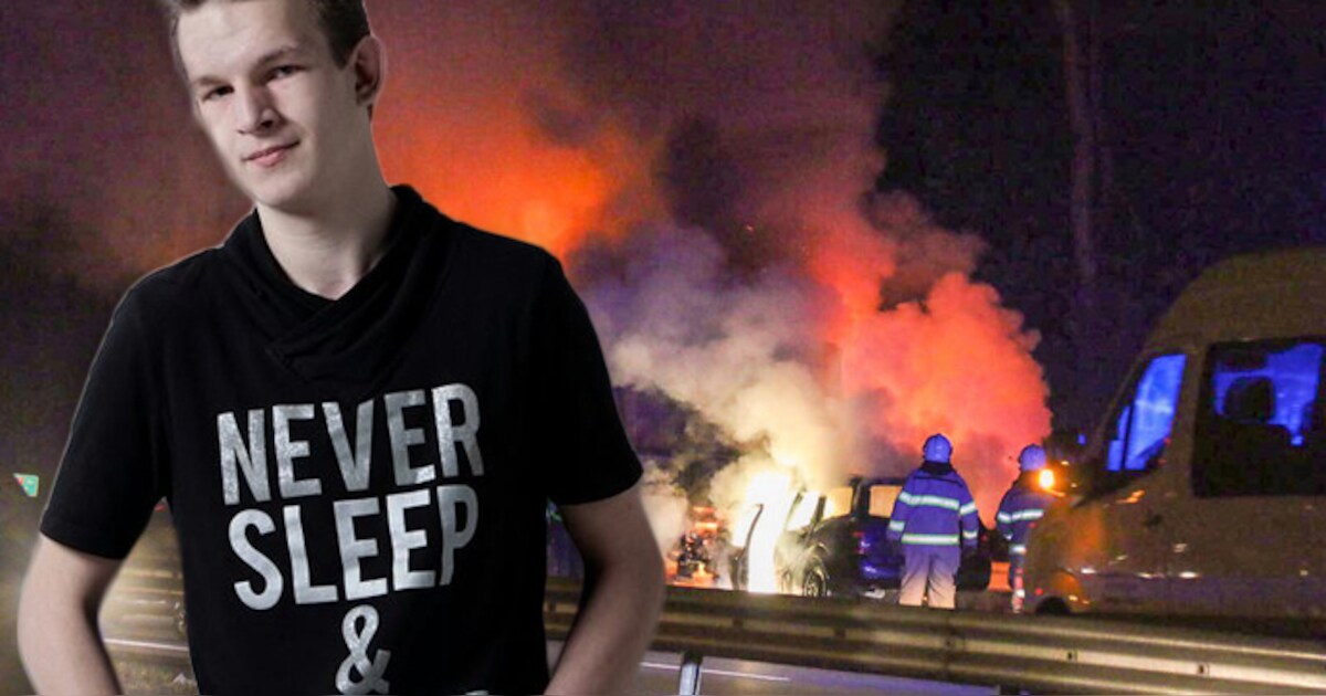 Trucker Danny (19) redt man uit brandende auto op A12: 'Anders was hij ...
