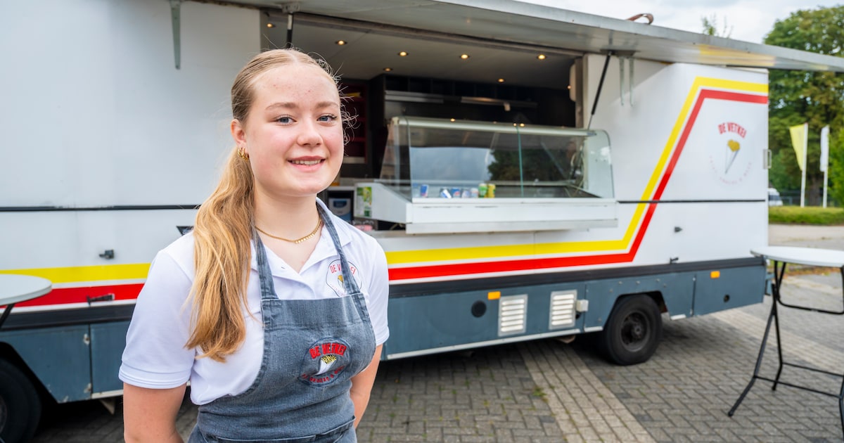 Jasmijn (15) mag niet meer bakken in eigen frietkraam, ook achter de ...