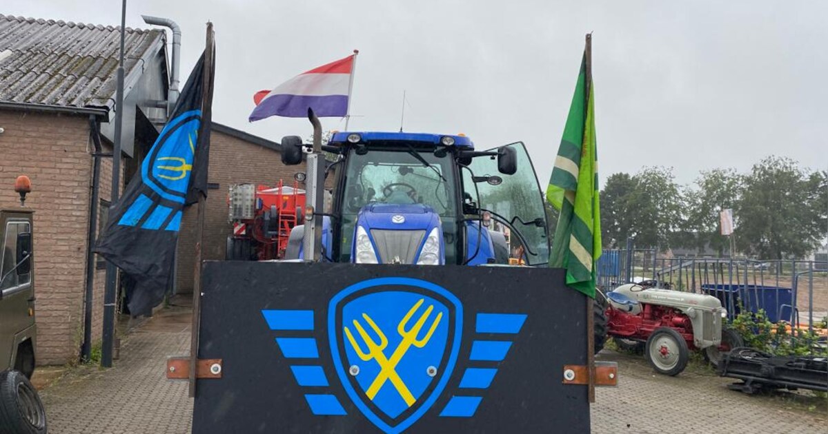 Eén tractor mag ondanks verbod naar de demonstratie, die van boer ...