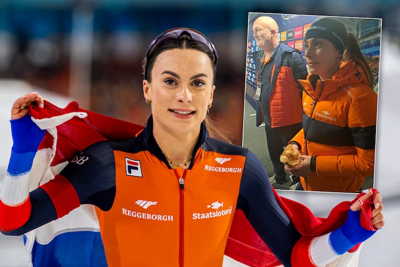 Sprintkoningin Femke Kok viert wereldtitel met broodje kroket: ‘Dit was ...