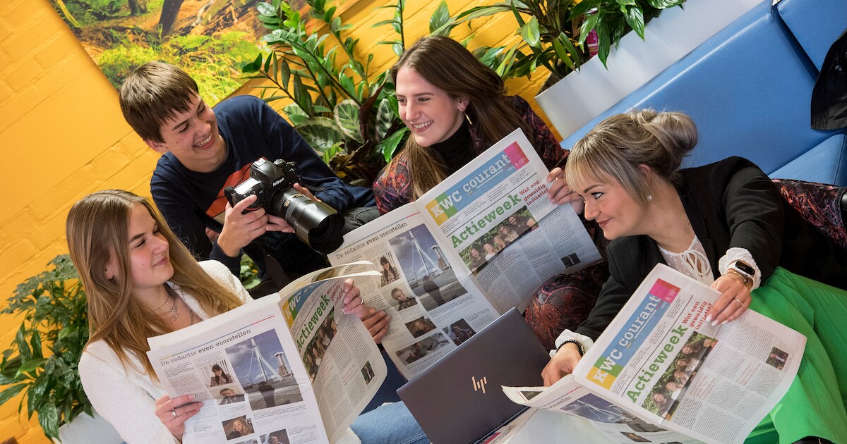 KWC trekt papieren schoolkrant uit de mottenballen: ‘Het blijft zo veel beter hangen dan een ...