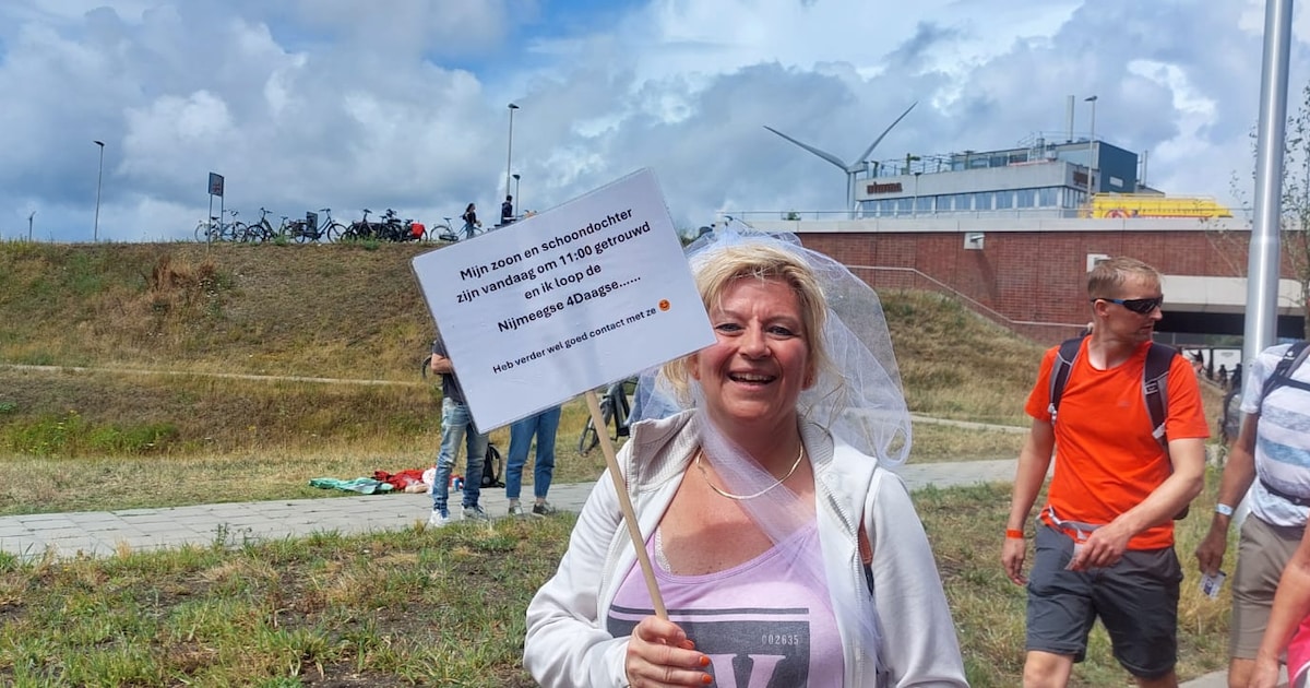 Bij de Vierdaagse, niet op bruiloft van haar zoon: ‘Ik dacht, wat ben ...