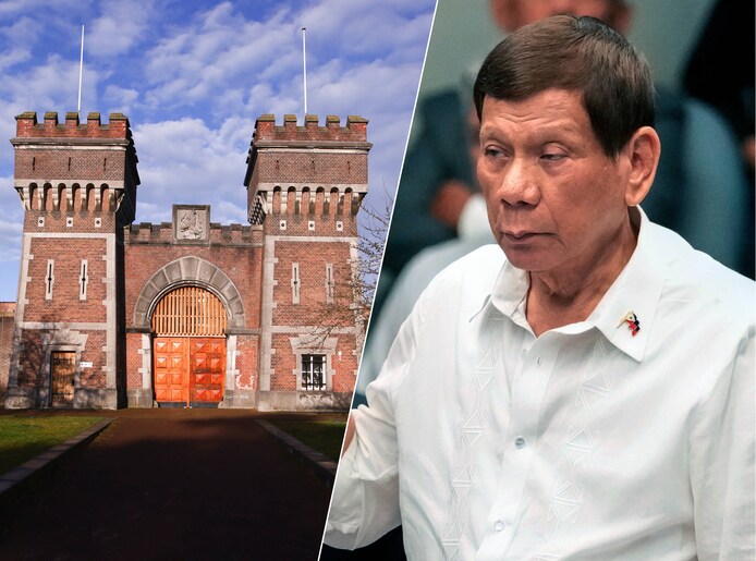 Oud-president Duterte na tussenstop Dubai onderweg naar Scheveningse ...