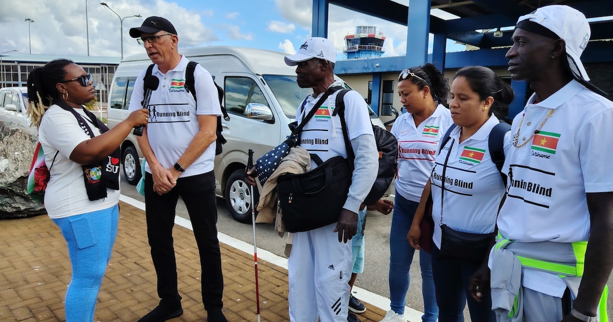 Blinde Surinaamse lopers als helden ontvangen na Zevenheuvelenloop, ook ...