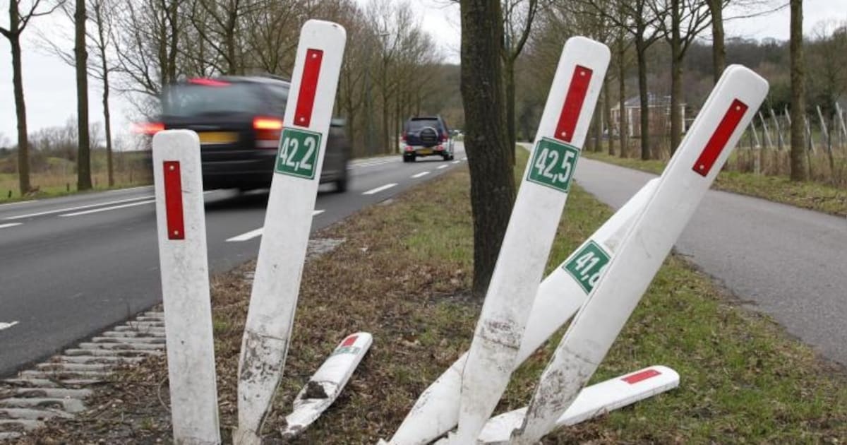 Hectometerpaaltjes op een hoop gegooid | De Vallei | De Gelderlander.nl