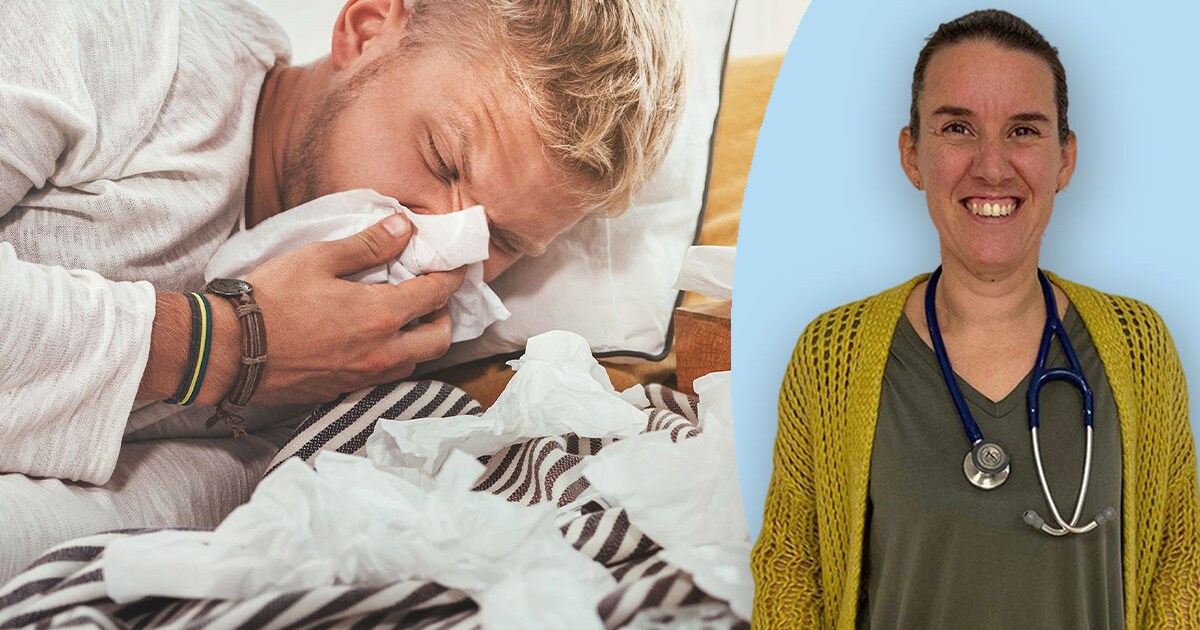 Moet je bij een loopneus je neus snuiten of het snot doorslikken ...