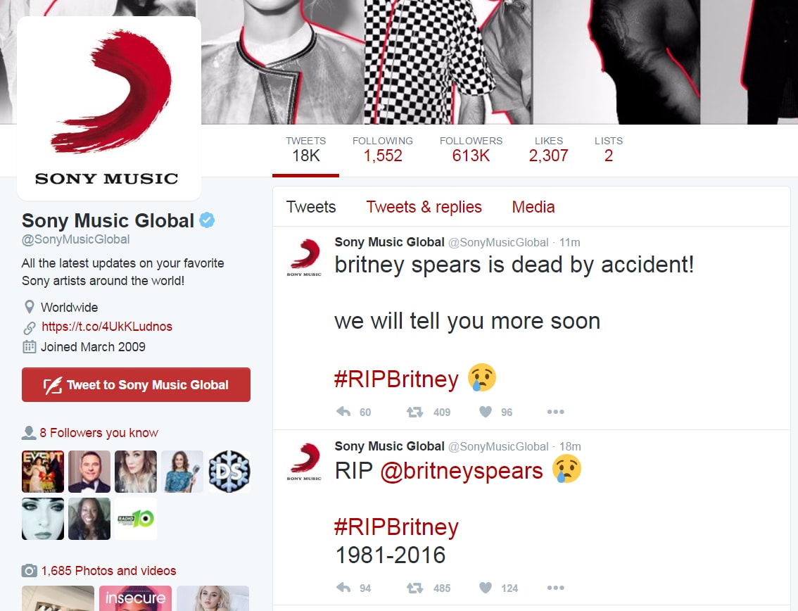 Verwarring na tweets van label over 'dood' Britney Spears | Foto ...