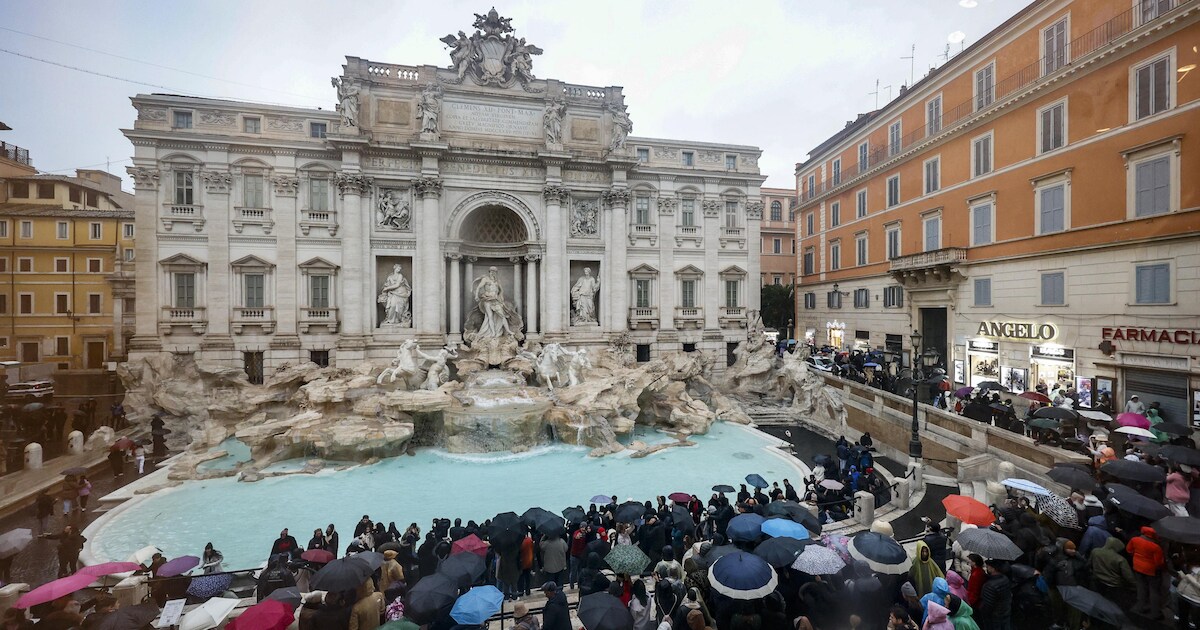 Trevifontein in Rome weer open na schoonmaakoperatie, maar wel beperkt ...