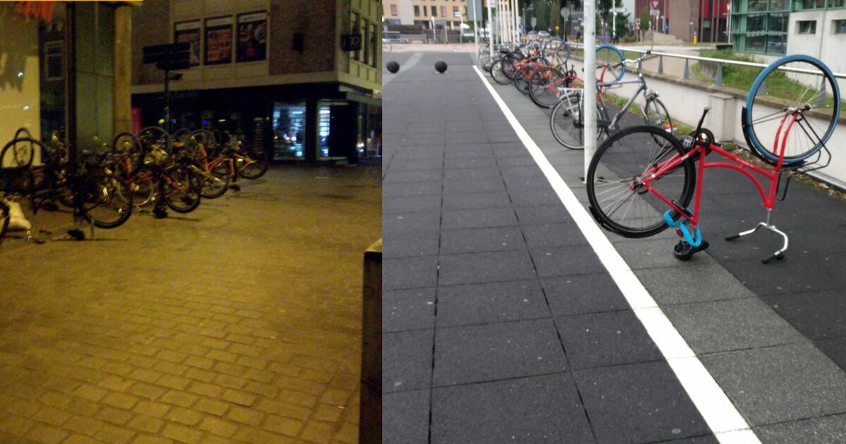 Swapfietsrage overgewaaid naar Nijmegen: fietsen op de kop gezet ...