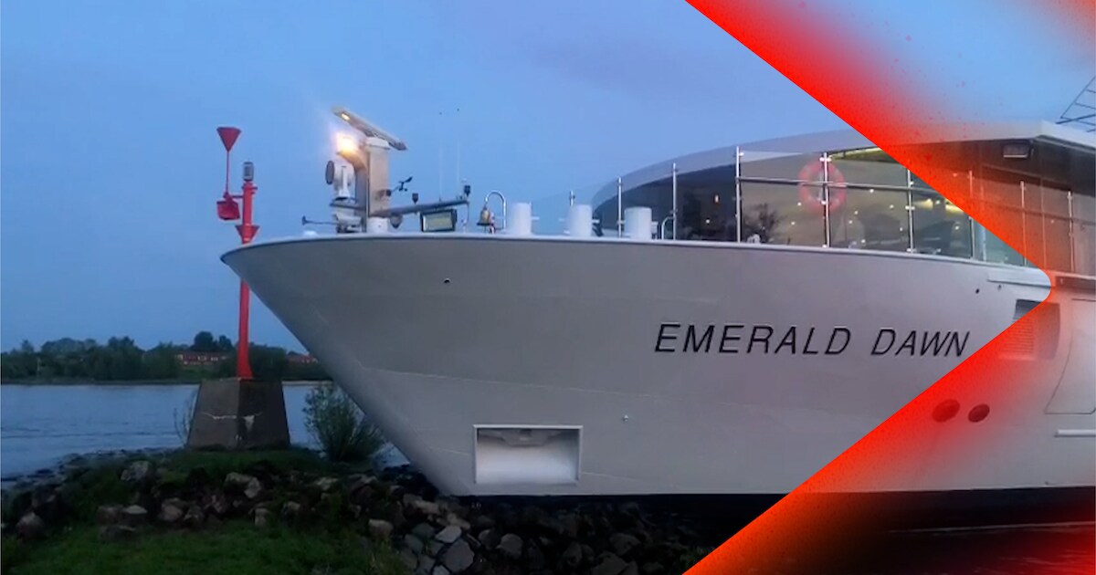 Cruiseschip vaart tegen krib op Waal • Slagbomen zorgen voor onveilige ...