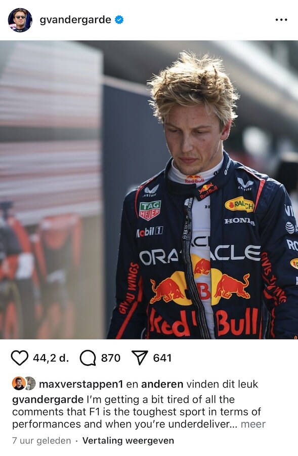 Max Verstappen liket kritische post waarin Red Bull wordt beticht van ‘pestgedrag’ richting ...