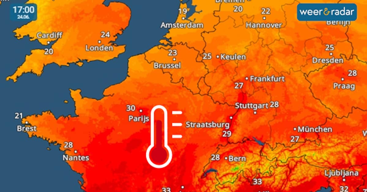 Franse meteorologen bedreigd vanwege ‘te rode weerkaarten ...