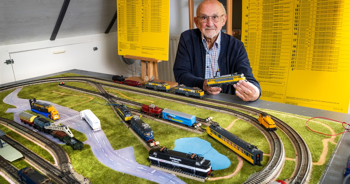 Piet bouwt al een jaar aan zijn modelspoorbaan: ‘Als de baan klaar is ...