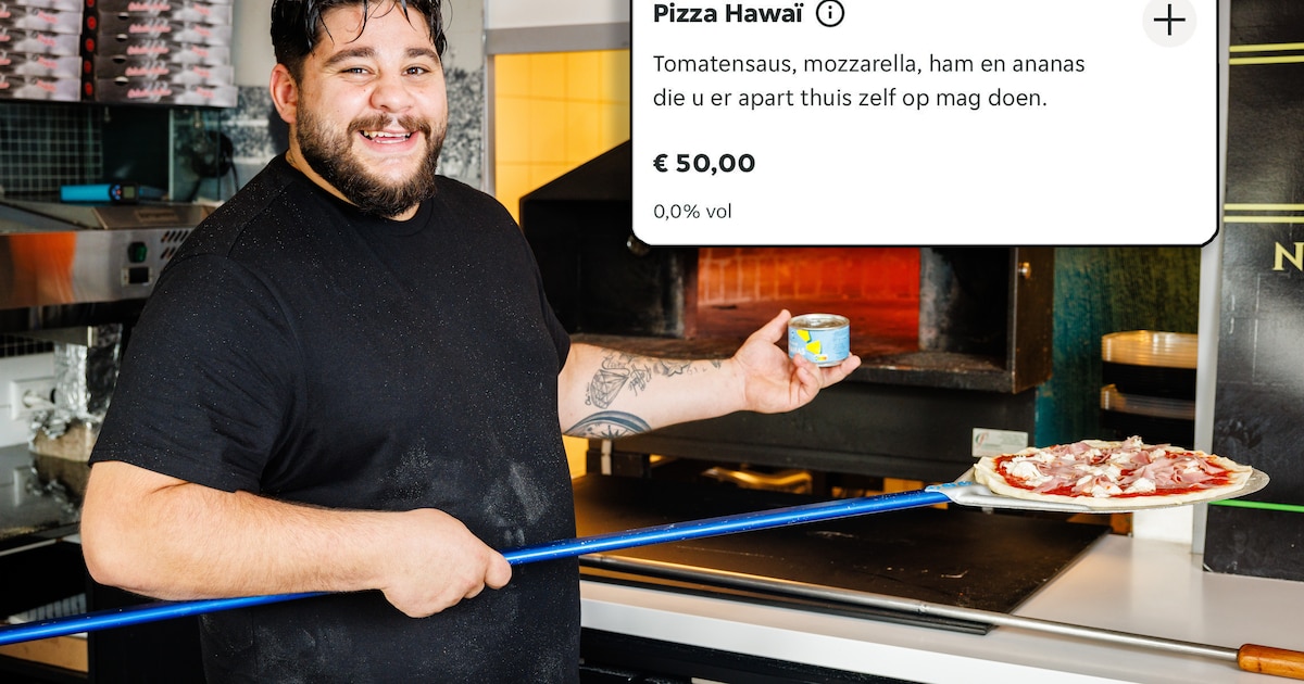 Pizza Hawaï voor 50 euro (!) en de ananas mag je er zelf op doen: ‘Als ...