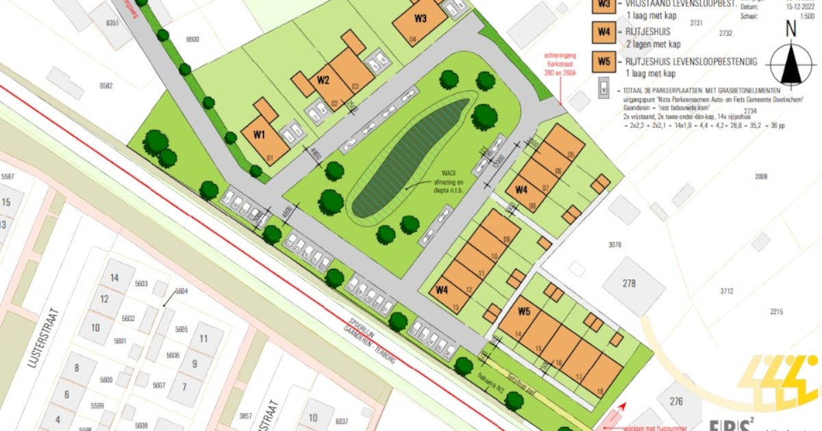 Plan voor achttien woningen op braakliggend terrein in Gaanderen ...