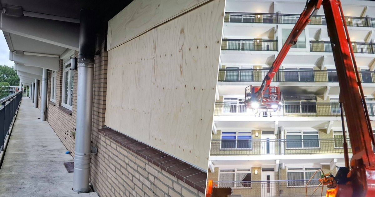 Buren denken dat er ruzie is, dan blijkt er brand in de flat te zijn ...