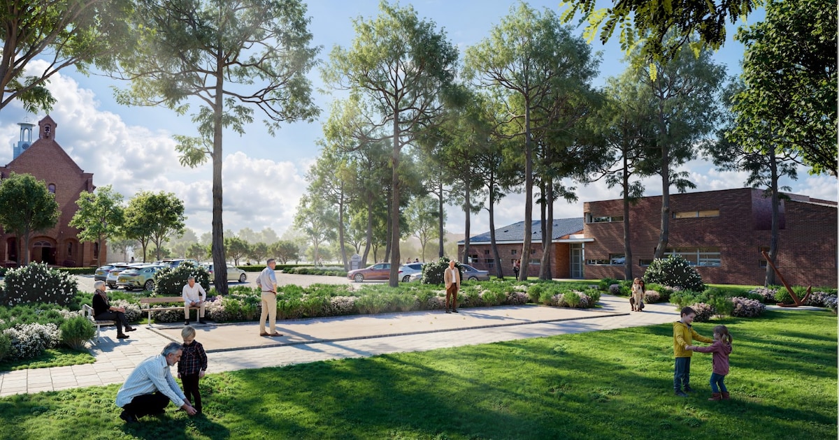 Zo moet het nieuwe dorpsplein van Winssen er uit komen te zien ...