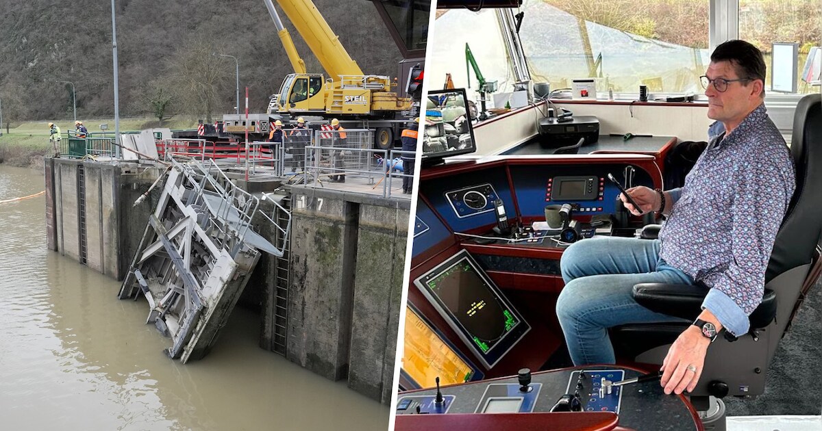 Schipper Gerrit zou maanden met zijn schip vastzitten op de Moezel ...