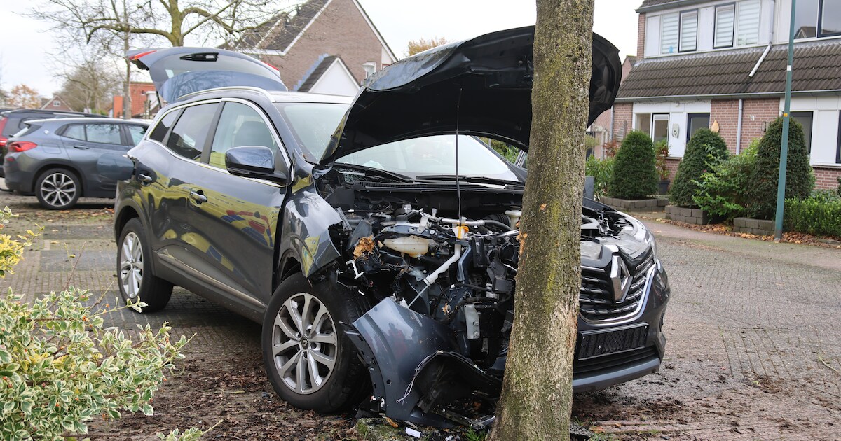 Auto botst hard tegen boom op de Prinsenweg in Elst | 112 nieuws Rhenen ...