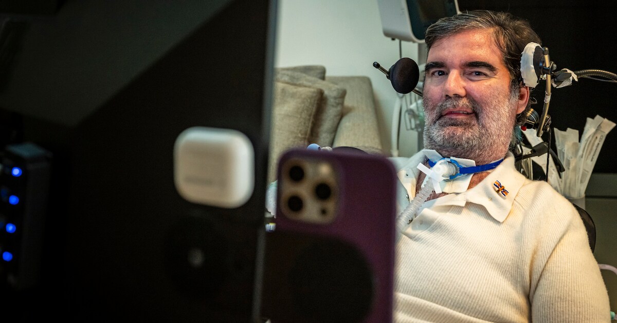 Bernard heeft ALS en woont niet samen met zijn vrouw, maar met zijn ...