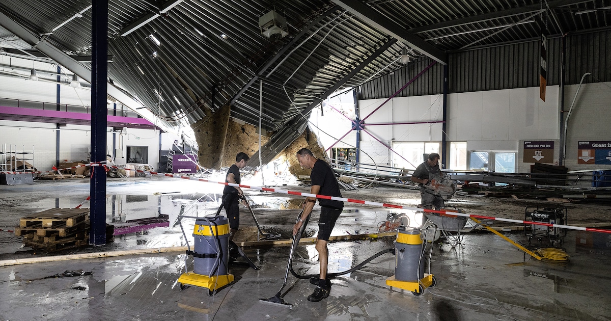 Verwoestende storm zorgde voor miljoenen schade aan bedrijfspand Chiel ...